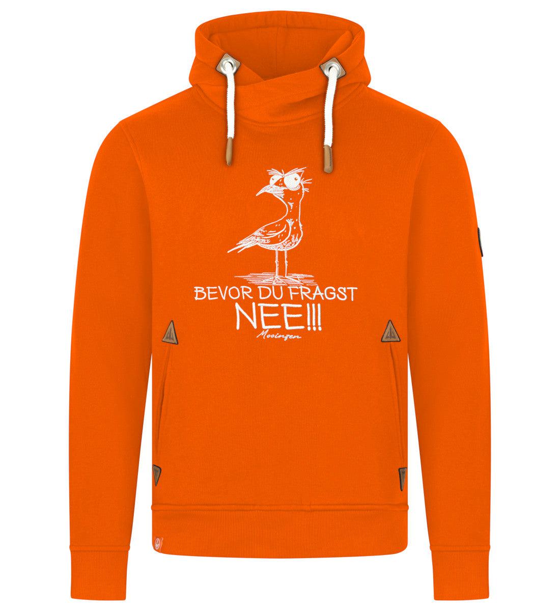 Möwe Nee (Stick) · Unisex Bio Schalkragen Hoodie – Mooinzen